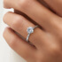 Starlight Compass Solitaire Round Cut Diamond Platinum Engagement Ring